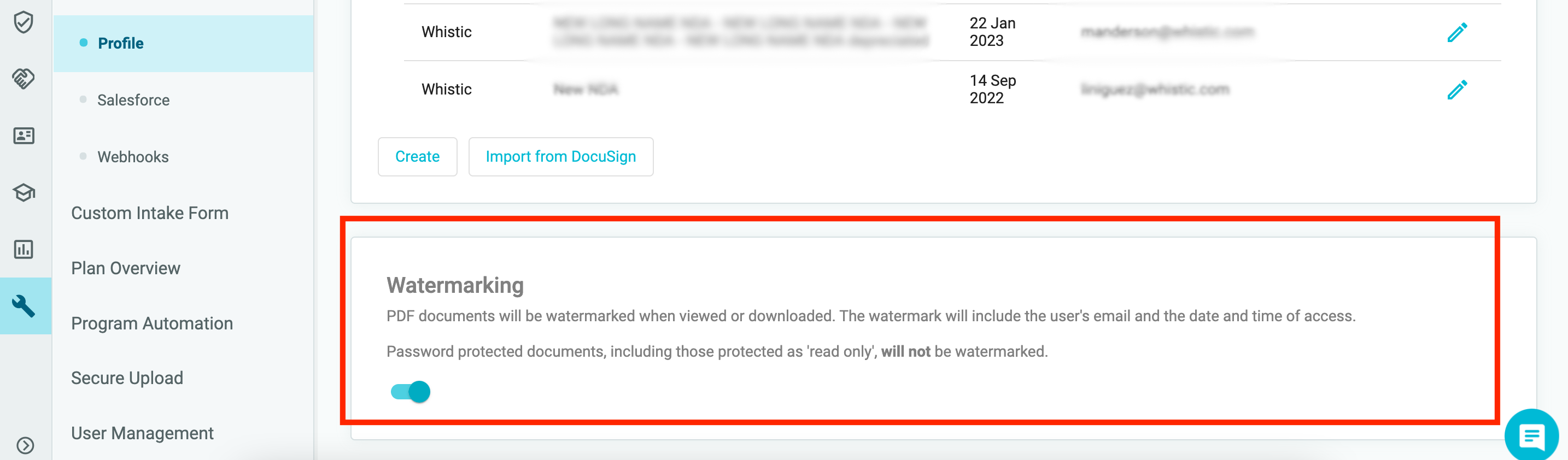 Watermarking Documents – Whistic