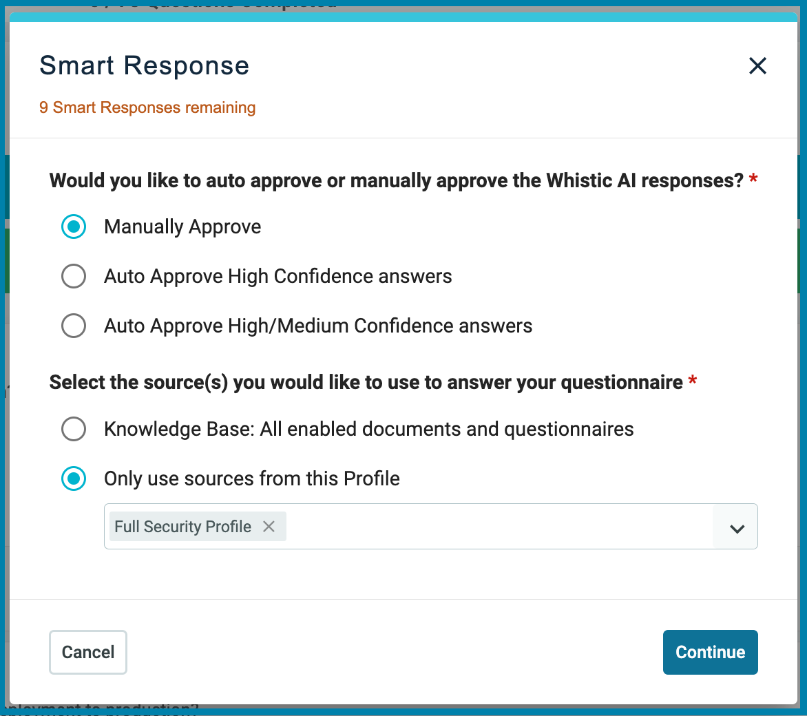 Smart Response – Whistic