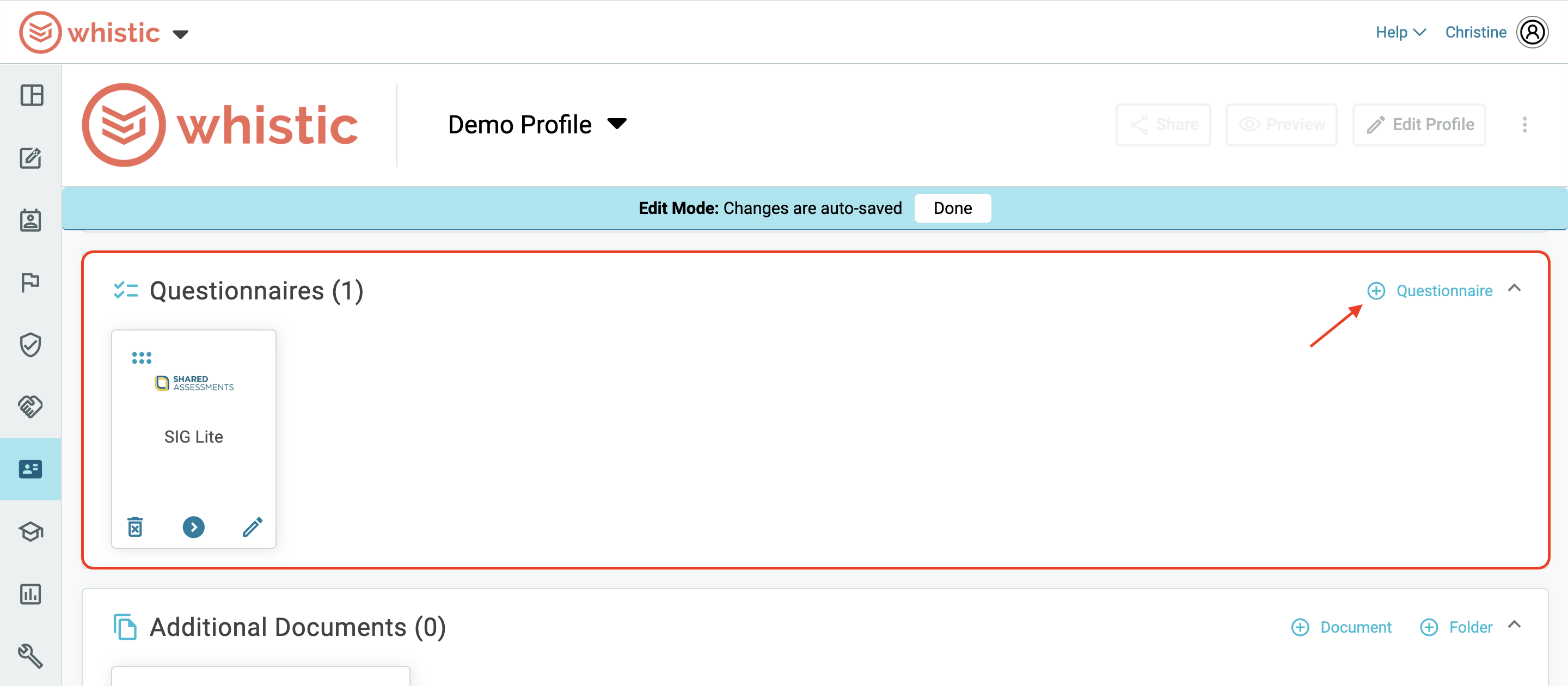 How To Add a Questionnaire to Your Whistic Profile – Whistic