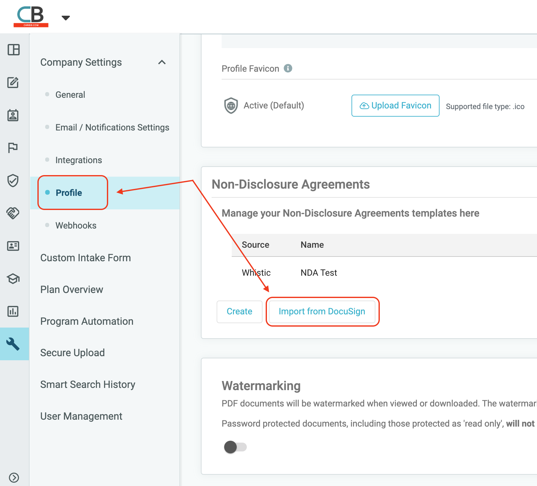 DocuSign Integration – Whistic