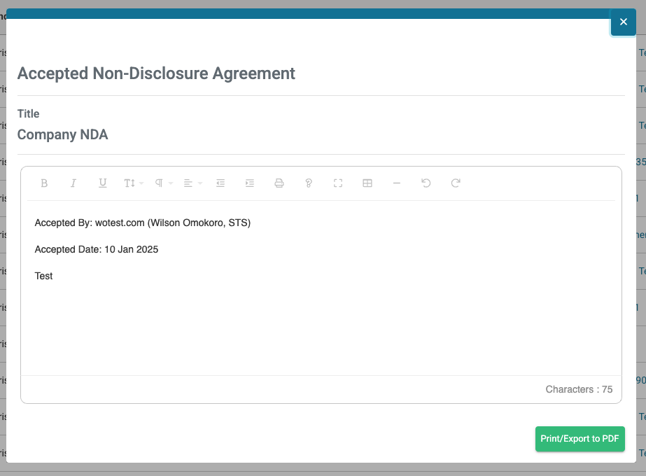 How To View and Download Accepted Whistic Clickthrough NDAs – Whistic