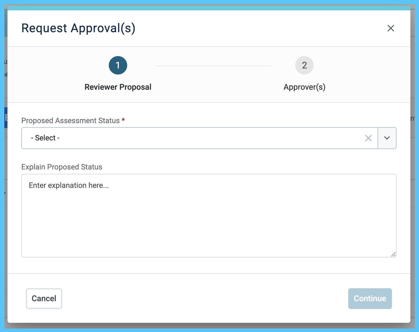 Assessment Approval – Whistic